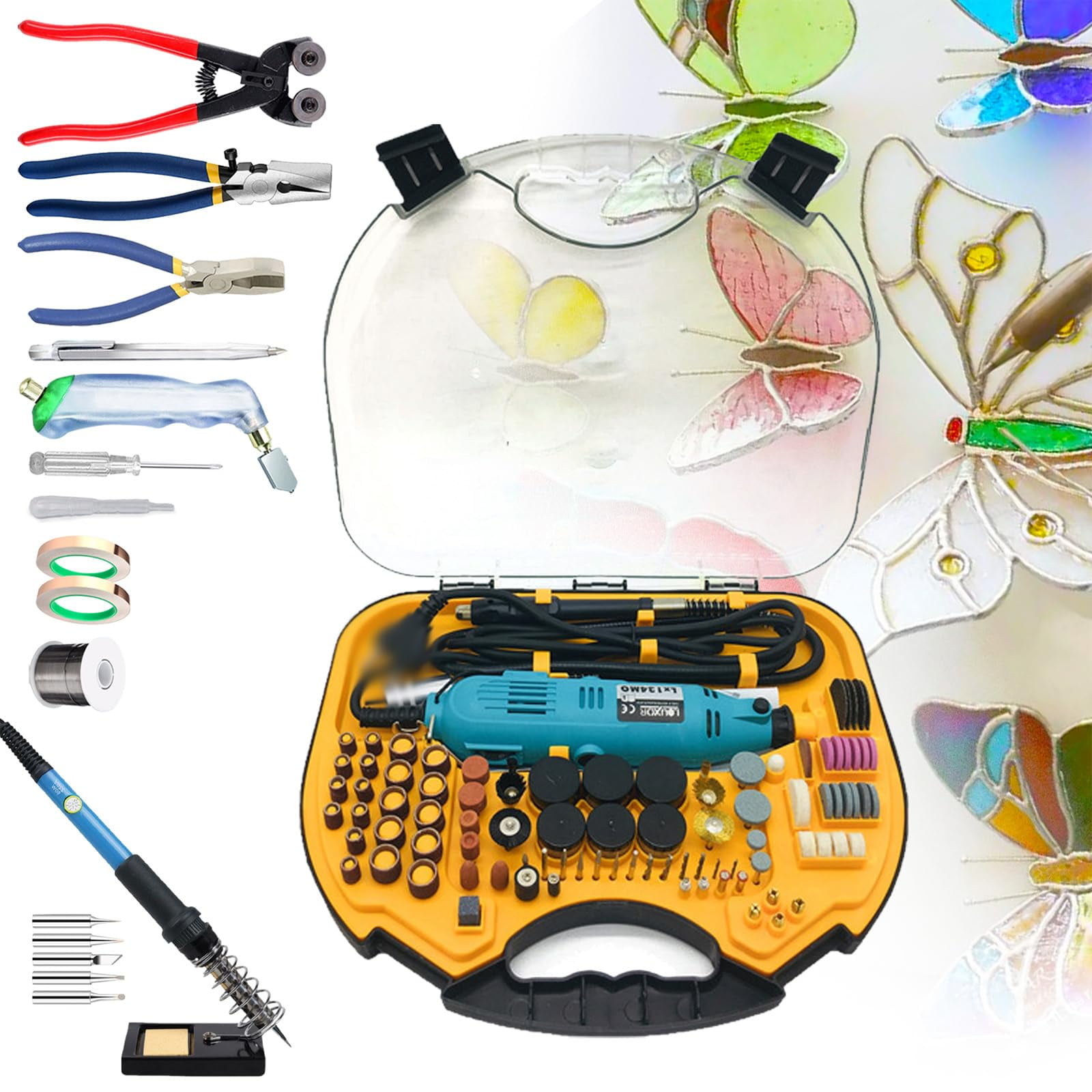 Stained Glass Kit,Mosaic and Stained Glass Starter Kit,with Mini ...