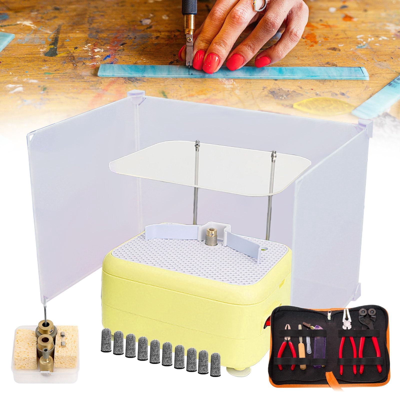 Stained Glass Kit,Stained Glass Grinder Set For Stained Glass/Mosaic ...