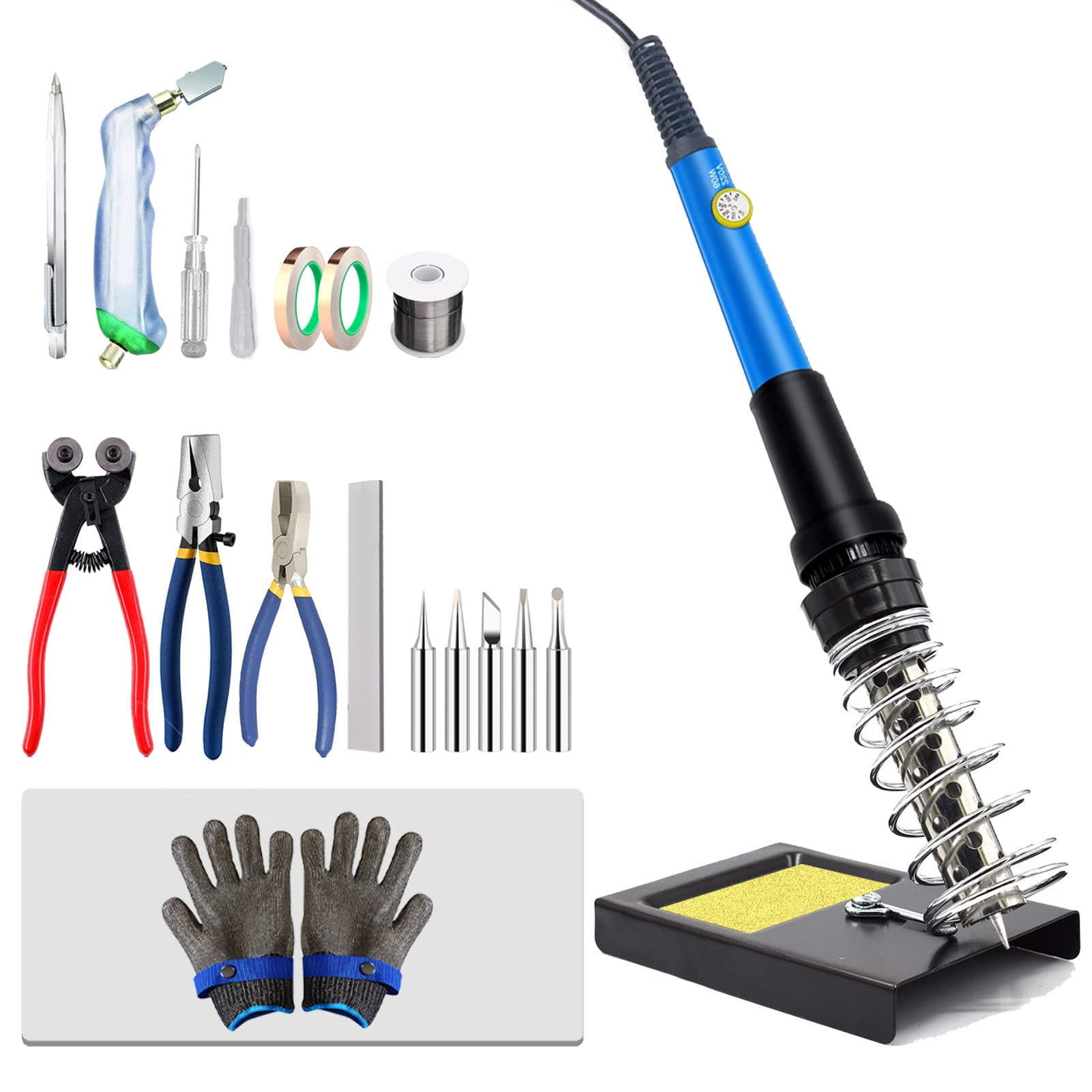 Stained Glass Kit,Stained Glass Starter Tool Set,Glass Breaking Pliers ...