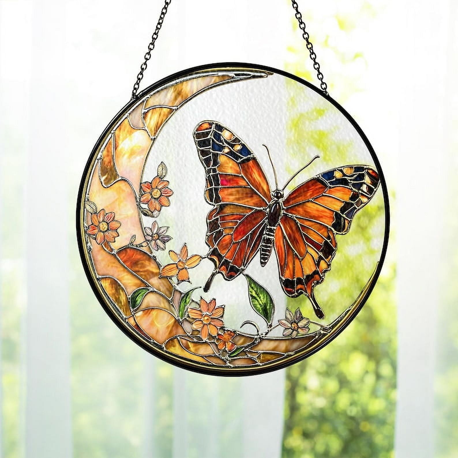Stained Glass Monarch Butterfly Suncatcher, Monarch Glass Art Room ...
