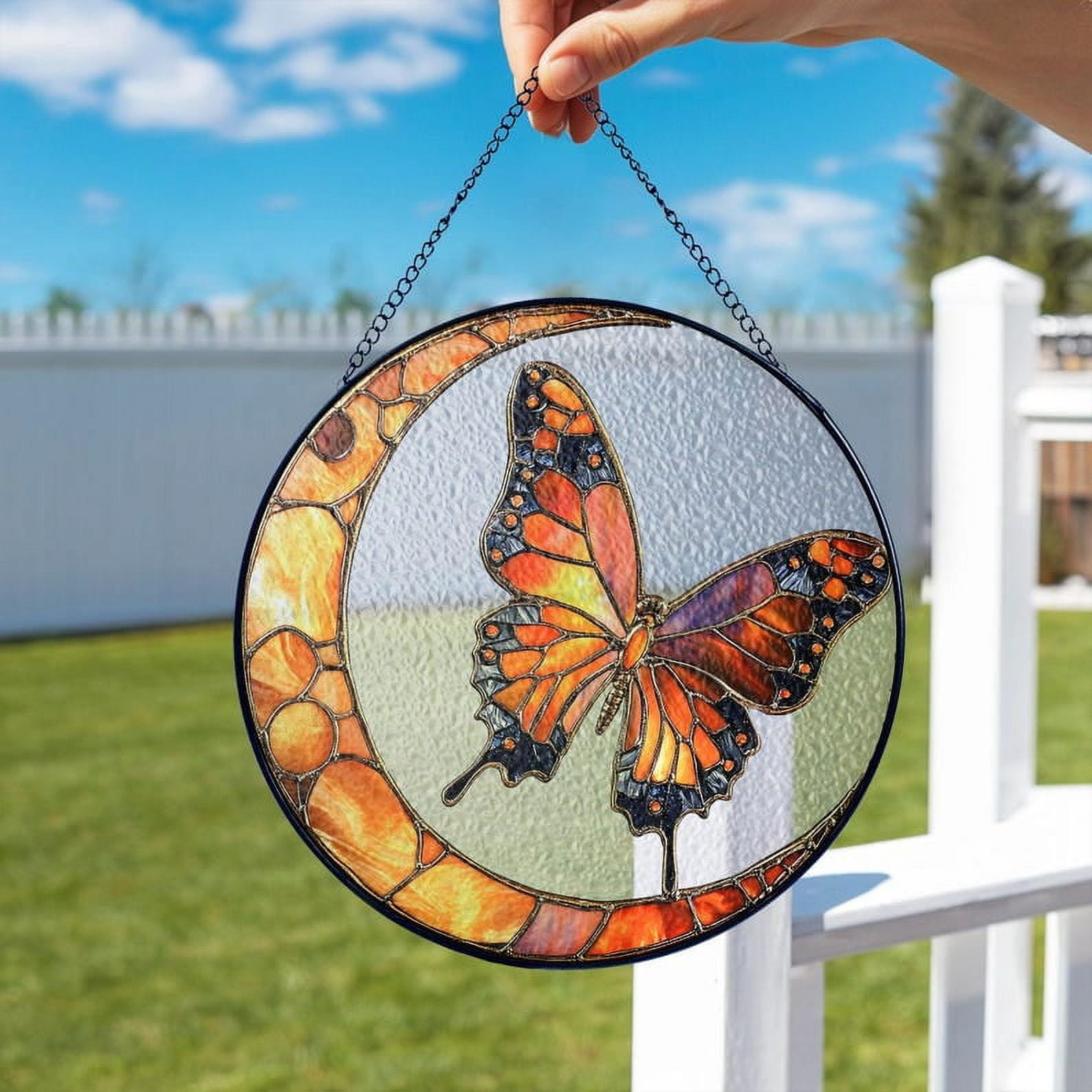 Stained Glass Monarch Butterfly Suncatcher, Monarch Glass Art Room ...