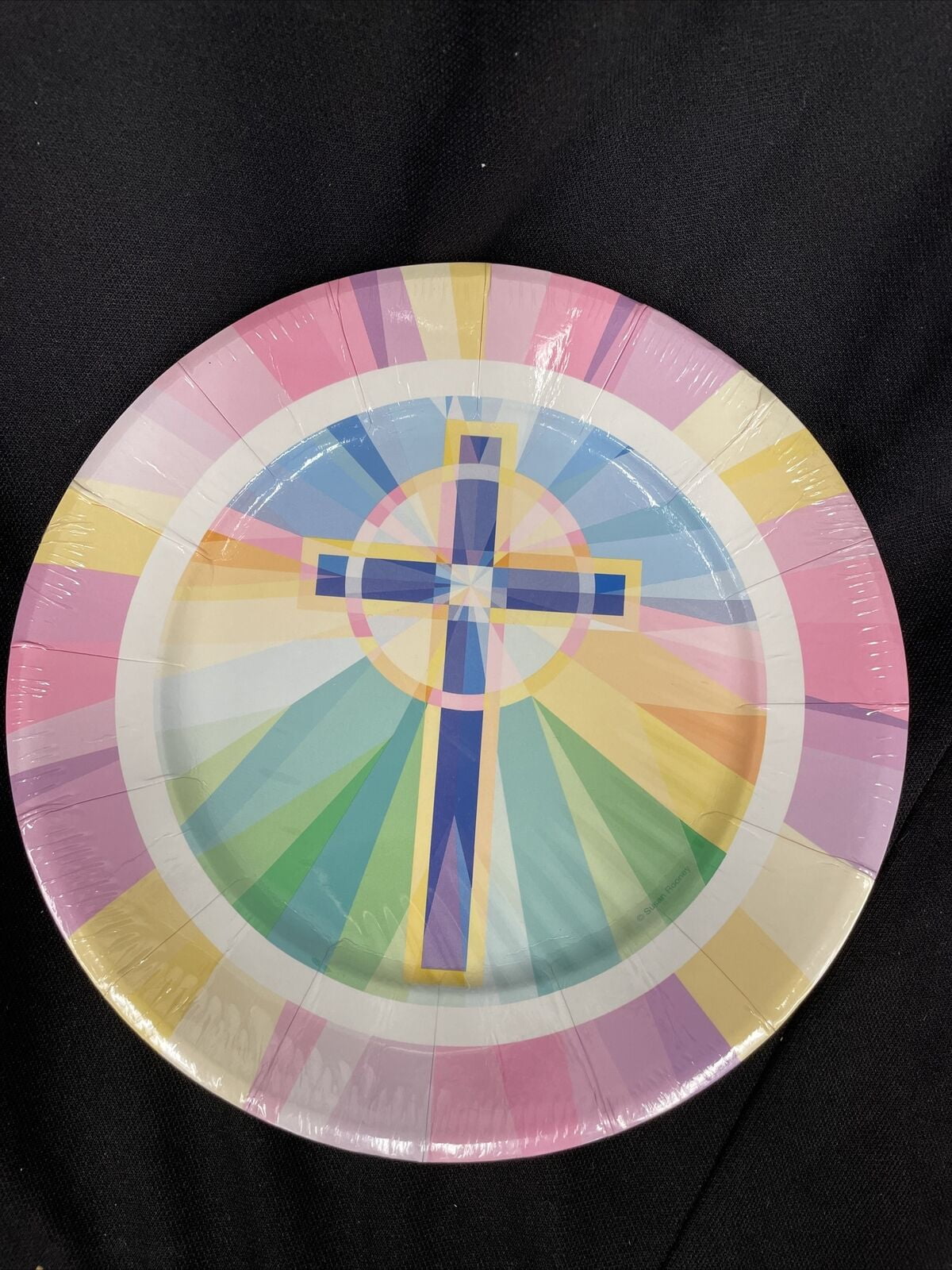 Stained Glass Pink Religious Pink 8” Dessert Plates 18Ct - Walmart.com