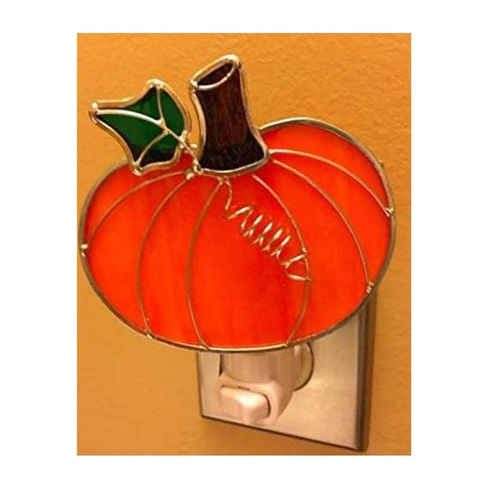 Stained Glass Pumpkin Night Light - Walmart.com