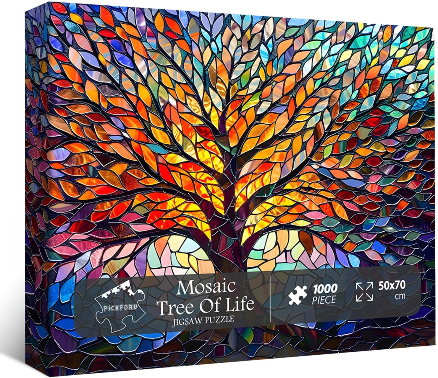 Stained Glass Puzzle Tree of Life Puzzles for Adults 1000 Pieces ...