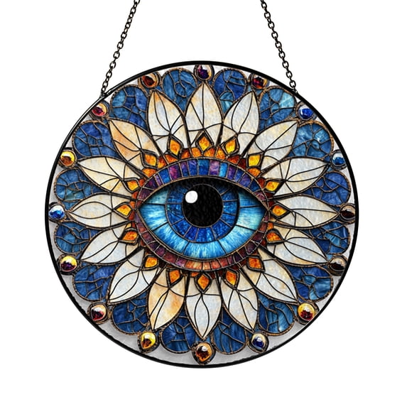 Stained Glass Radiant Reflections Window Decor with Artistic Color Flow ...