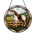 Stained Glass Rustic Suncatcher featuring Gypsy Horse Style Design ...