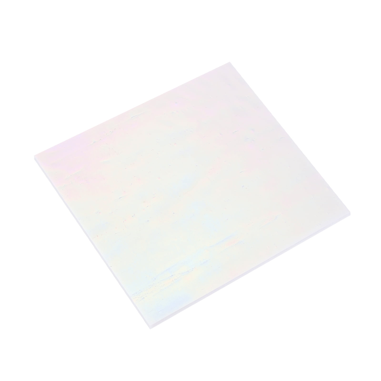 Stained Glass Sheet Mosaic Tile 3.9 Inch x 3.9 Inch Bright White, Stained Glass Sheets for ...