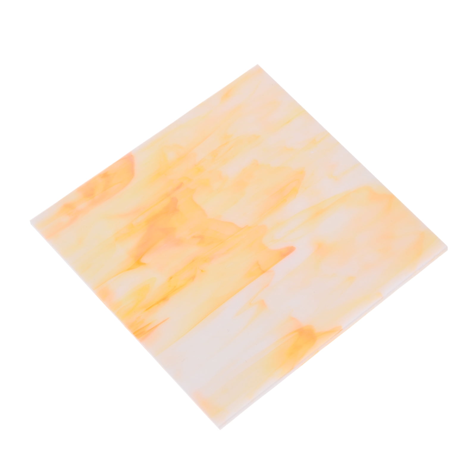 Stained Glass Sheet Mosaic Tile 3.9 Inch x 3.9 Inch Champagne, Stained Glass Sheets for Crafts ...