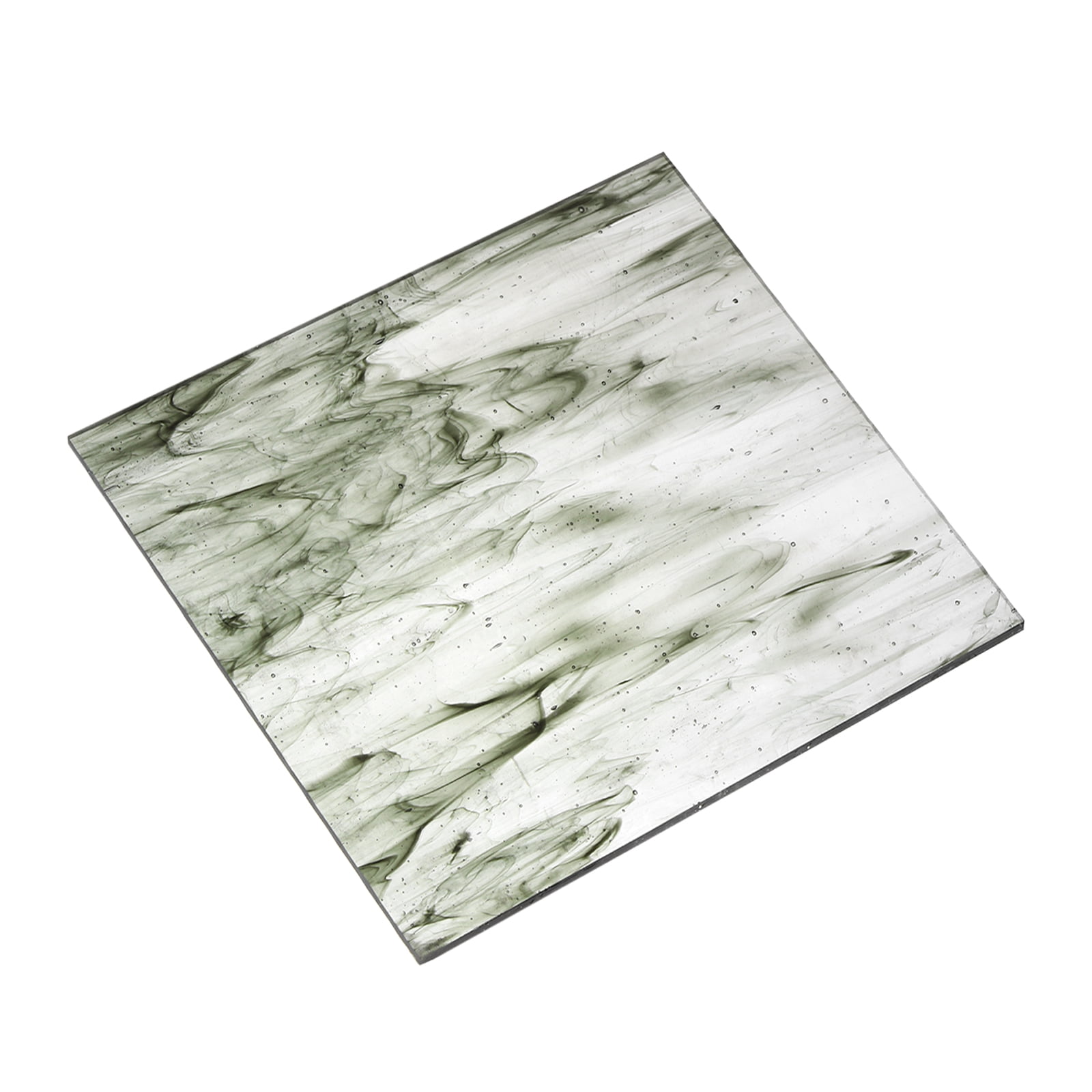 Stained Glass Sheet Mosaic Tile 3.9 Inch x 3.9 Inch Dark Grey, Stained Glass Sheets for Crafts ...