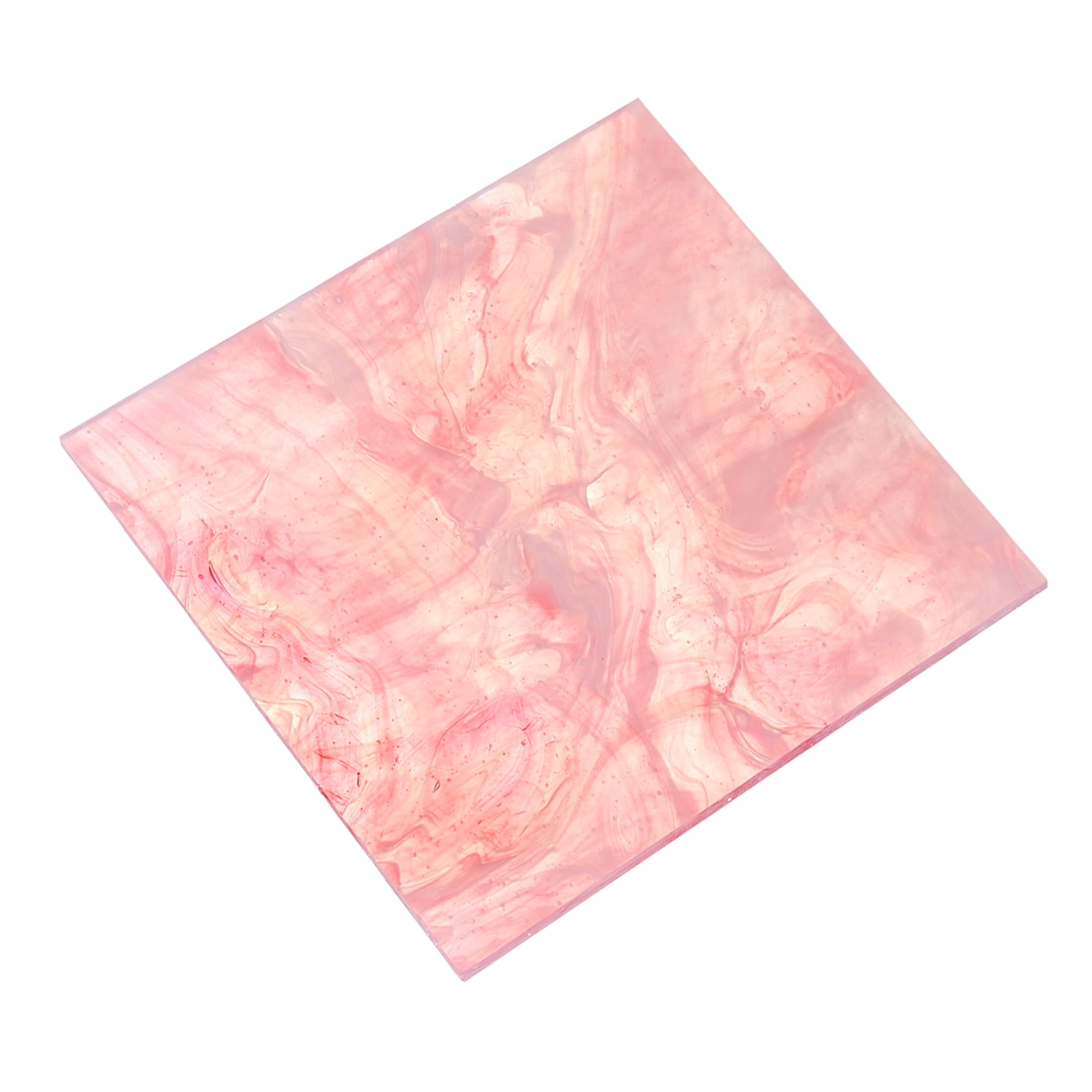 Stained Glass Sheet Mosaic Tile 3.9 Inch x 3.9 Inch Light Pink, Stained ...