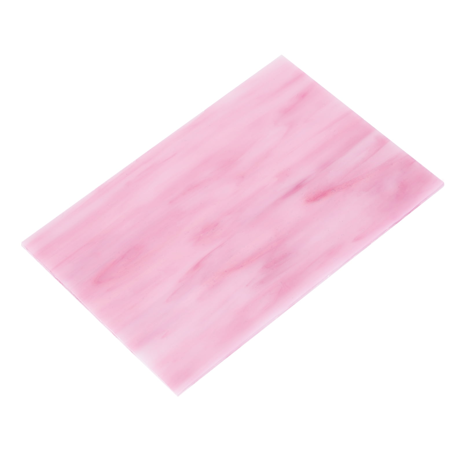 Stained Glass Sheet Mosaic Tile 5.9 Inch x 3.9 Inch Bright Pink ...