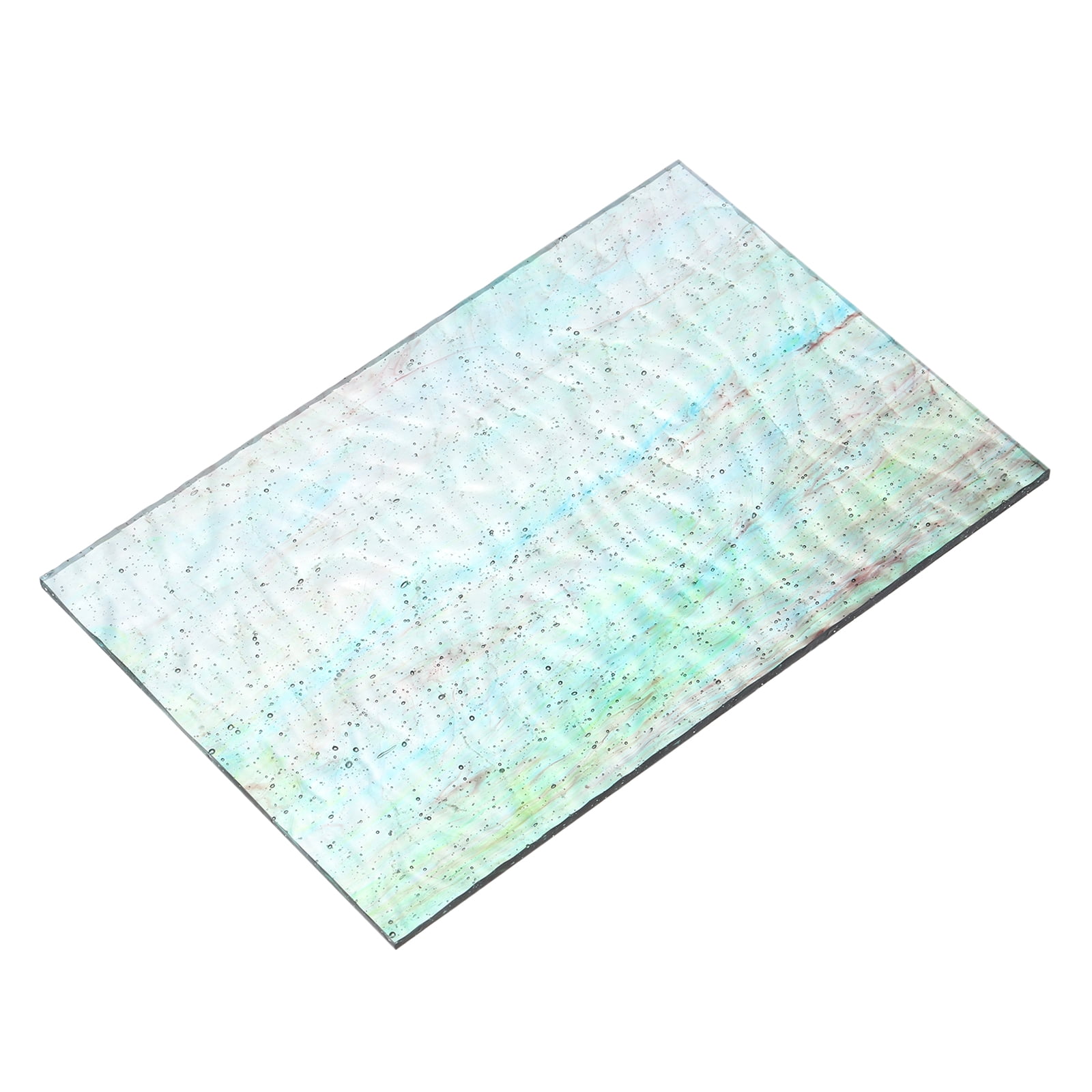 Stained Glass Sheet Mosaic Tile 5.9 Inch x 3.9 Inch Cyan, Stained Glass ...