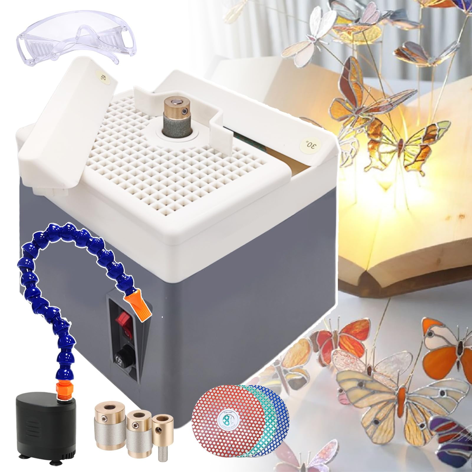 Stained Glass Starter Grinder Kit,Curve & Edge angle grinding - 2in1 ...