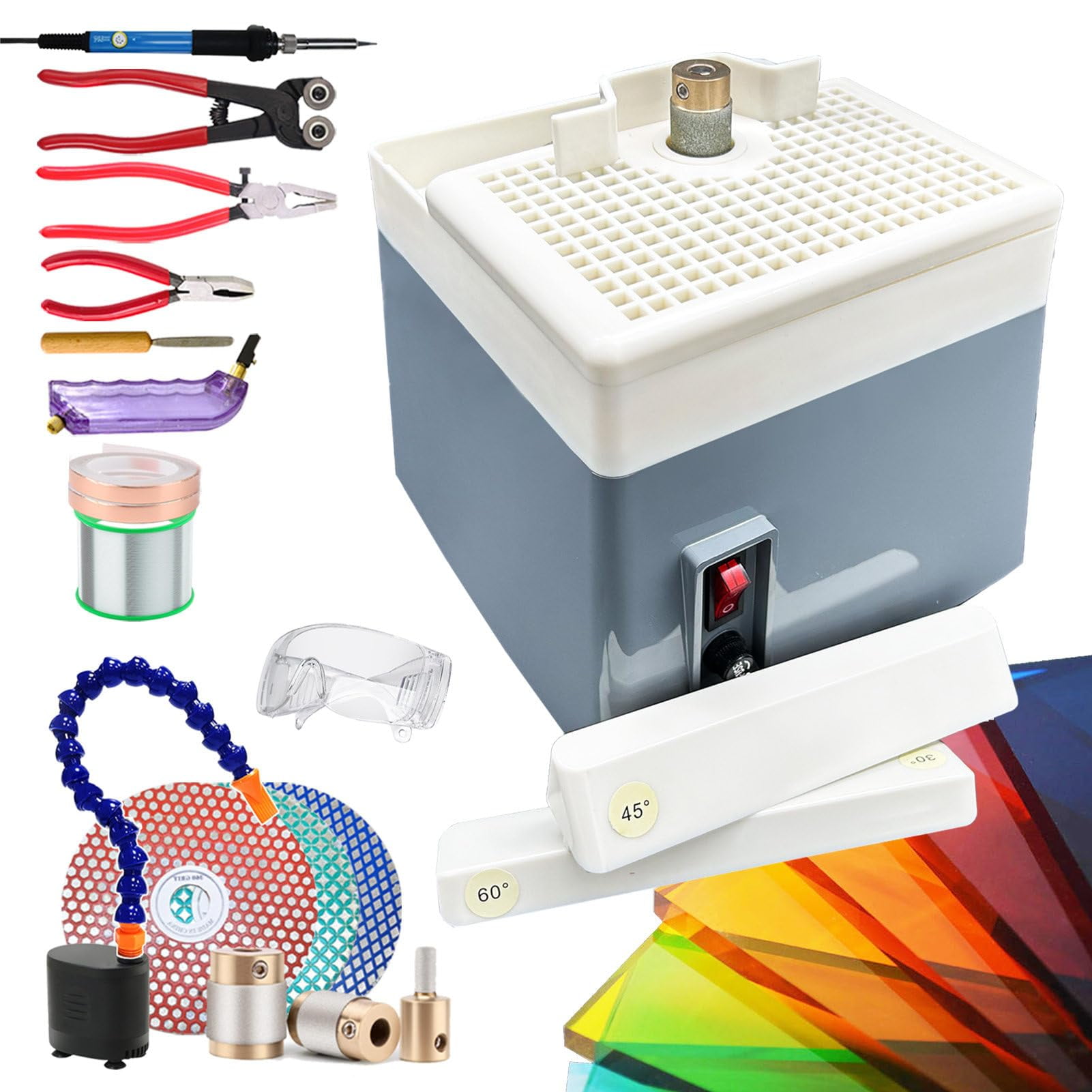 Stained Glass Starter Kit,Stained Glass Beginner Start Up Tool Kit with ...