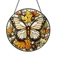 Stained Glass Style Butterfly Suncatcher, Fantasy Nature Window Art ...