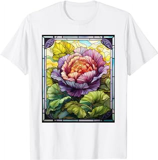 Stained Glass Style Cabbage T-Shirt - Walmart.com