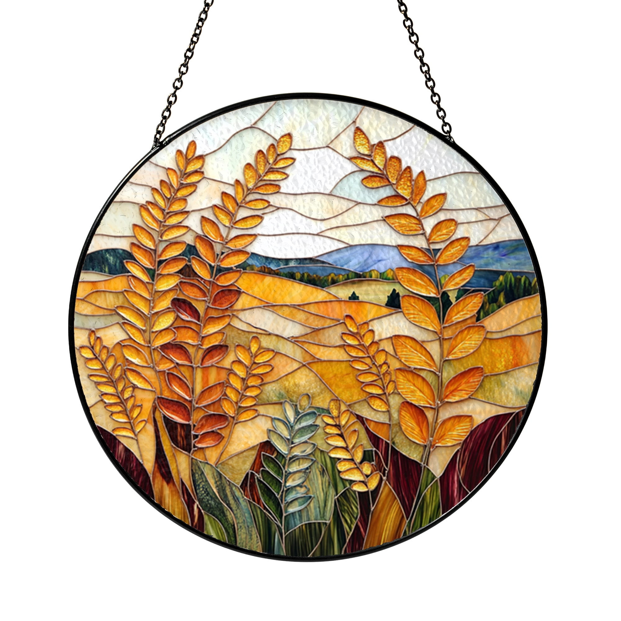 Stained Glass Style Fern Forest Window Hanging – Nature Decor - Walmart.com