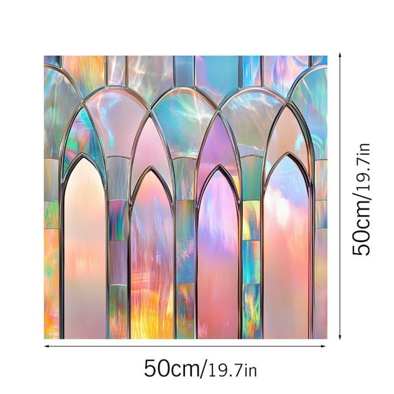 Stained Glass Style Floral Window Film, Window Decals for Glass Windows ...