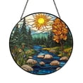 Stained Glass Style Forest Tree Window Suncatcher, Fantasy Nature Art ...