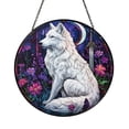 Stained Glass Style Fox Window Suncatcher, Fantasy Night Inspired Art ...