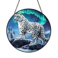 Stained Glass Style Snow Leopard Winter Window Suncatcher, Fantasy ...