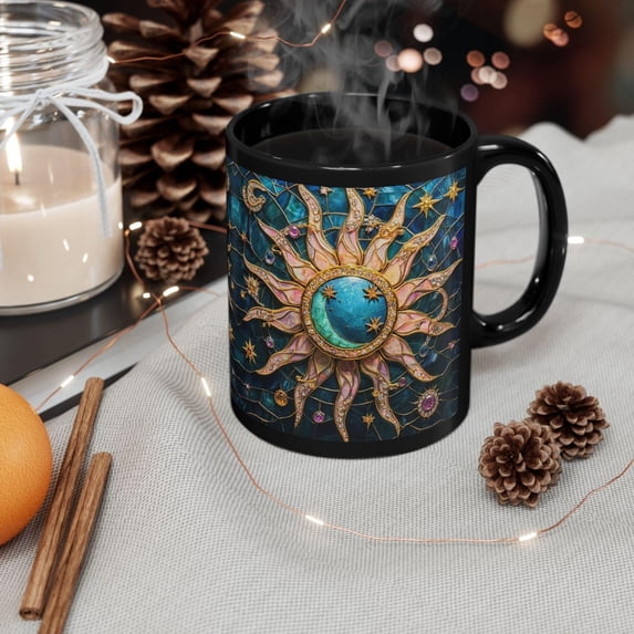 Stained Glass Sun Ceramic Mug: Celestial Coffee Mug - Walmart.com
