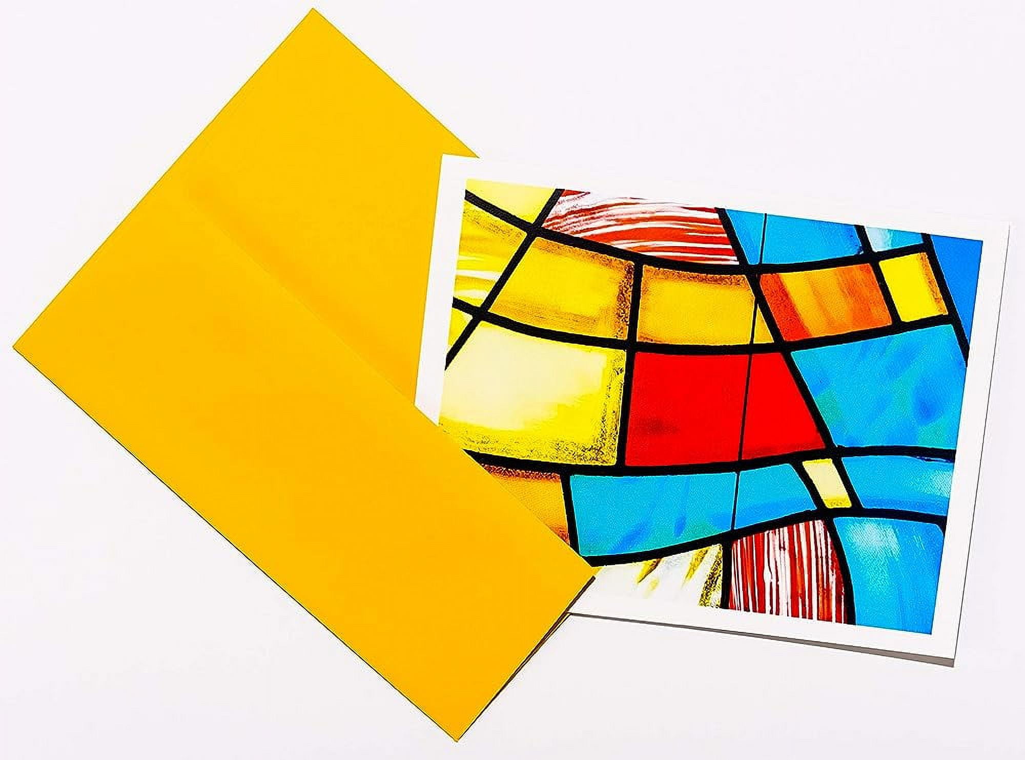 Stained Glass Tile Note Cards Smooth W/18 Colored Envelopes, Boxed Set ...