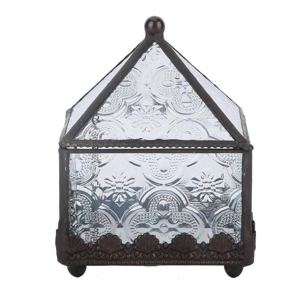 Stained Glass Trinket Keepsake Jewelry Display - Crystal Ring Storage ...