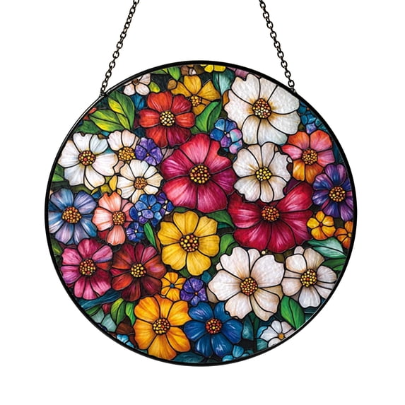 Stained Glass Wildflower Meadow Window Hanging - Walmart.com
