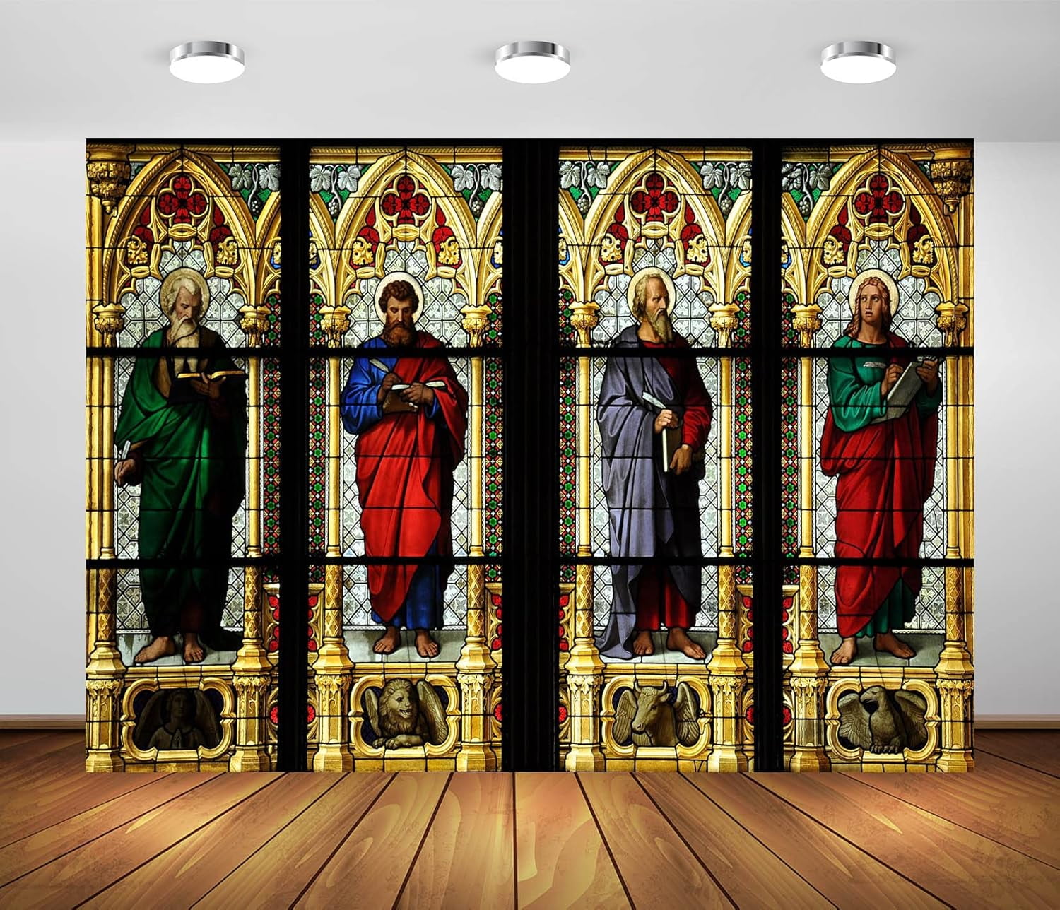 Stained Glass Window Cathedral Backdrop The Four Evangelists, Saint ...