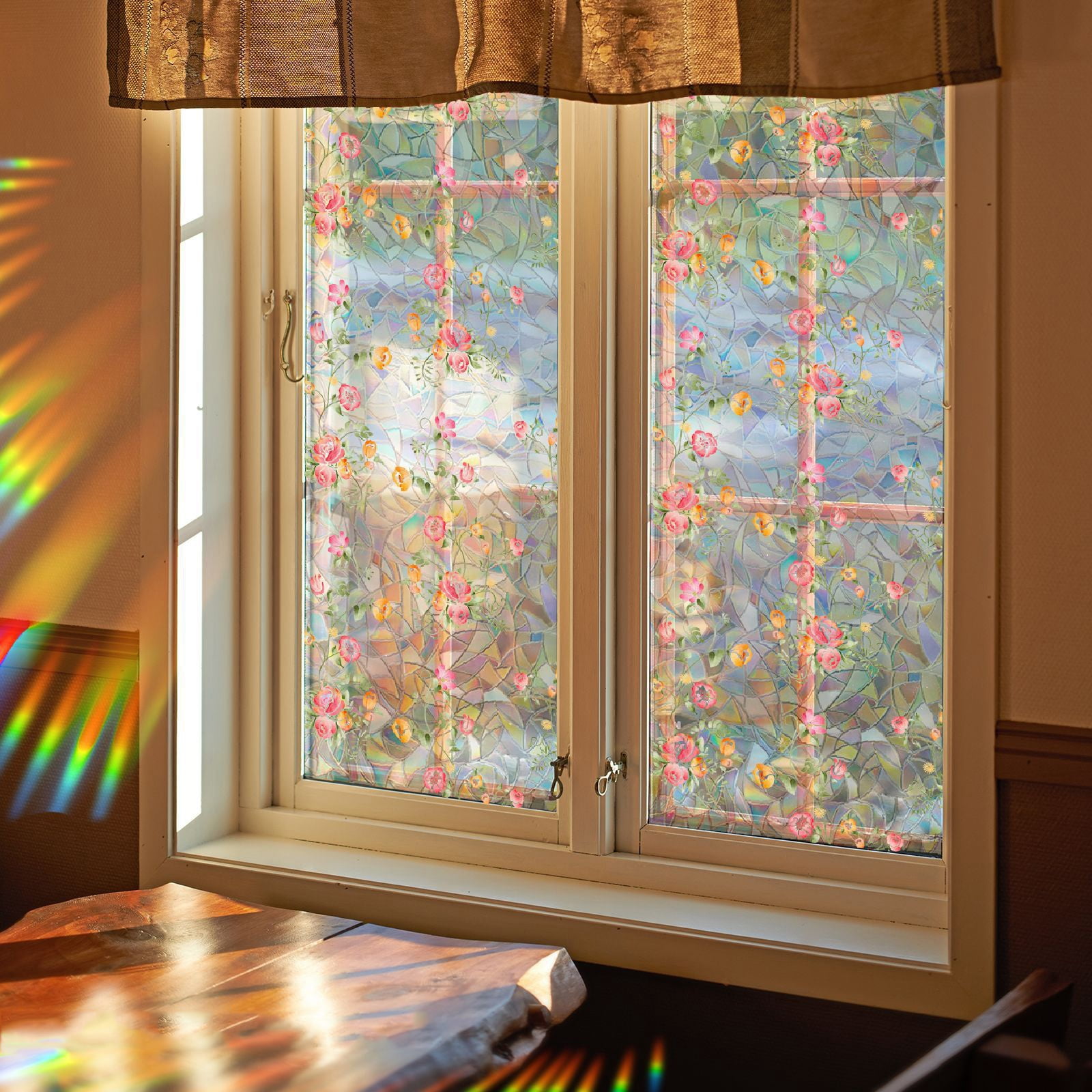Stained Glass Window Film,Static Cling Window Privacy Film Decorative ...