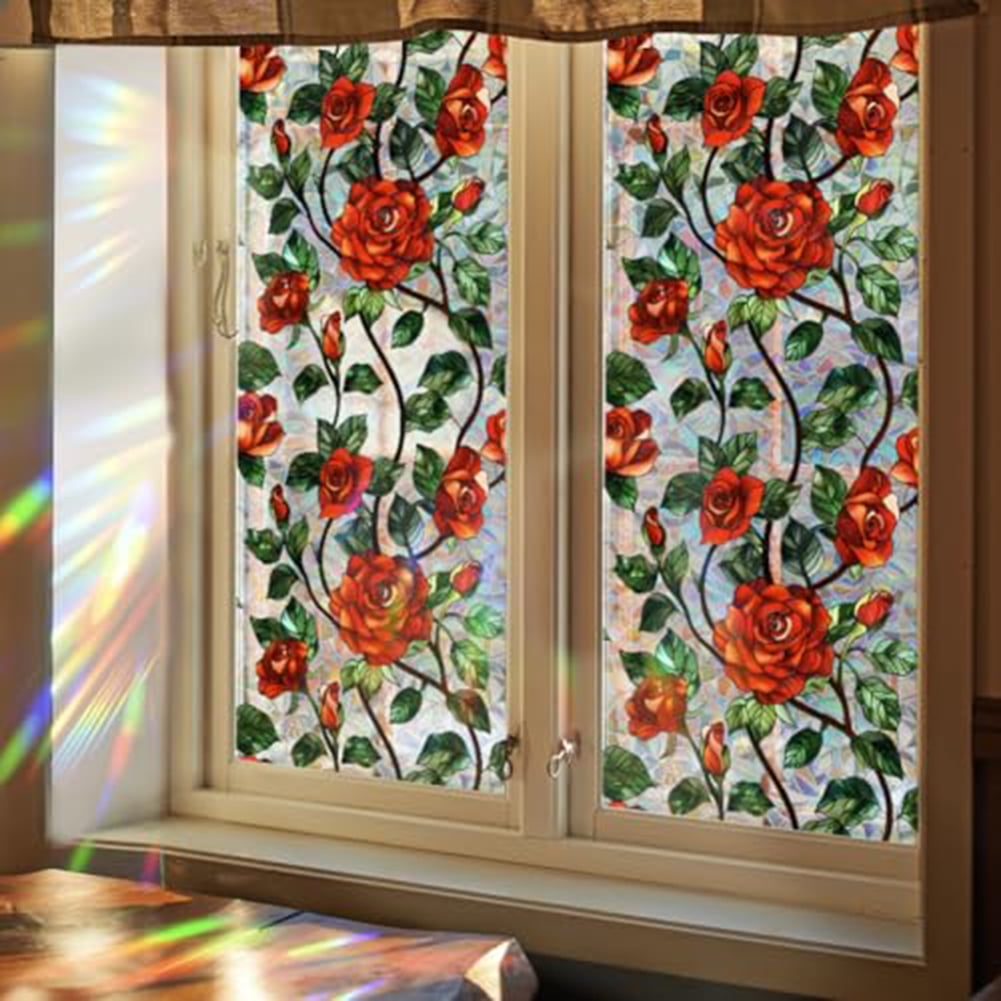 Stained Glass Window Film,Static Cling Window Privacy Film Decorative ...