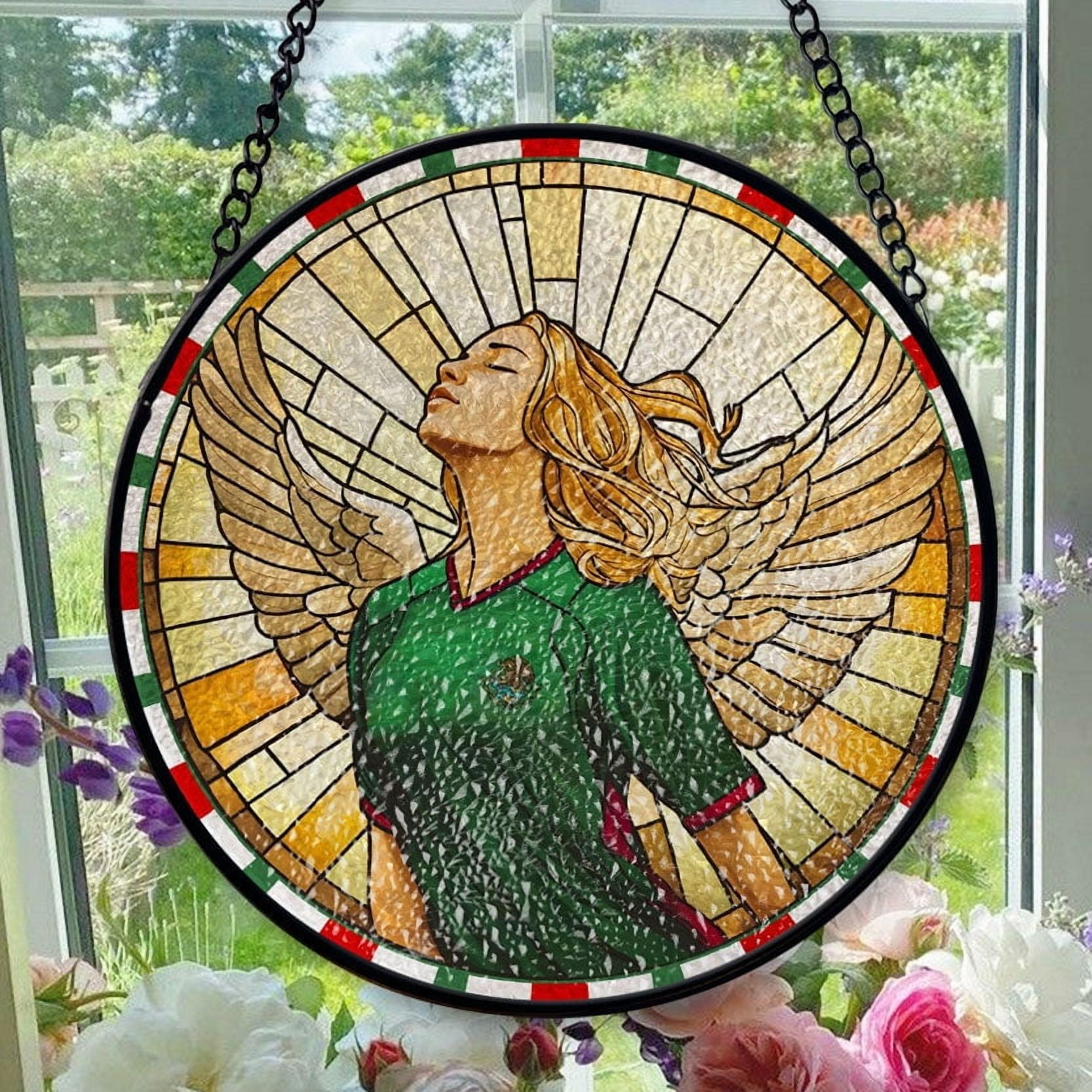 Stained Glass Window Hanging Angel - Stained Glass Window Hanging Angel ...
