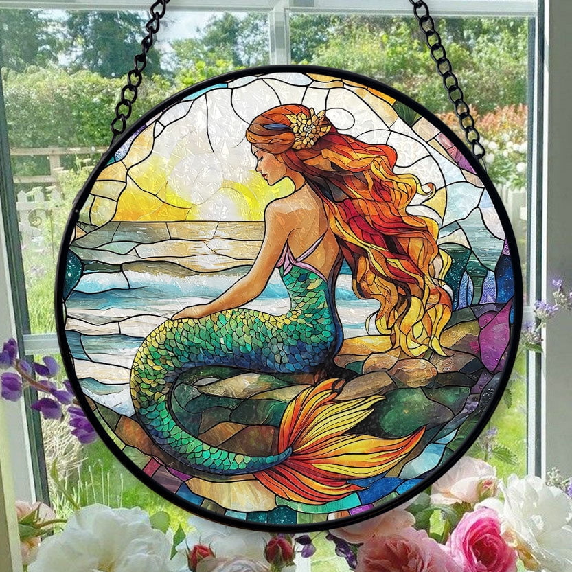 Stained Glass Window Hanging Beach - Stained Glass Window Hanging Beach ...