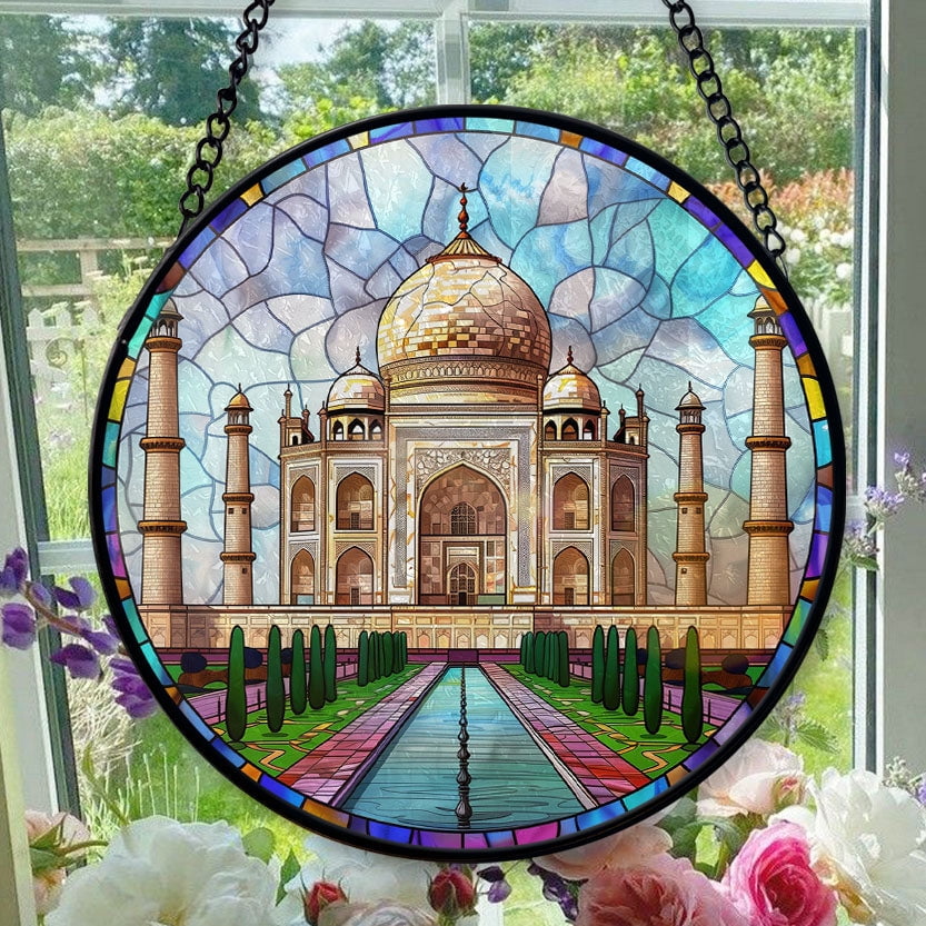 Stained Glass Window Hanging Taj Mahal - Stained Glass Window Hanging ...