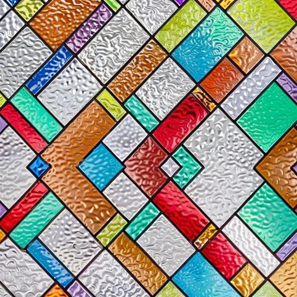 Stained Glass Window Privacy Film, Decorative Windows Clings, 3D Gothic ...