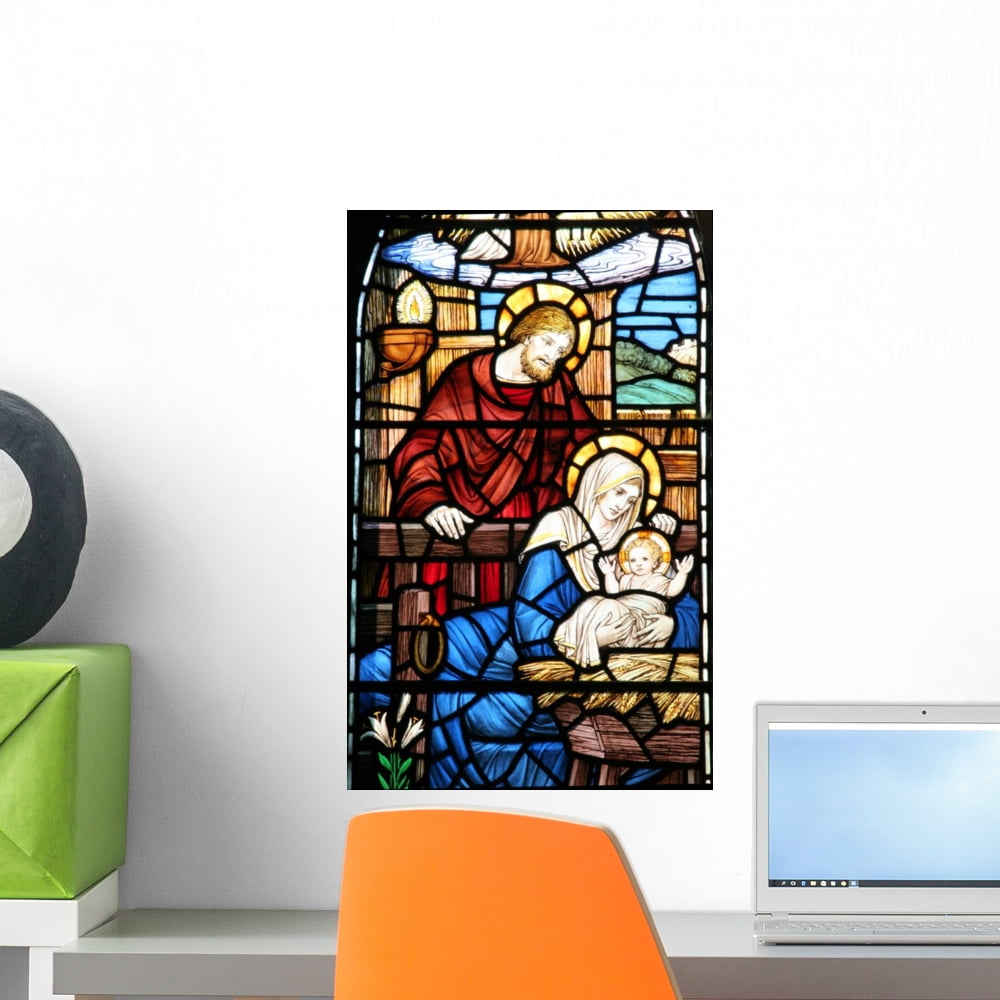 Stained Glass Window Wall Mural by Wallmonkeys Peel and Stick Graphic ...