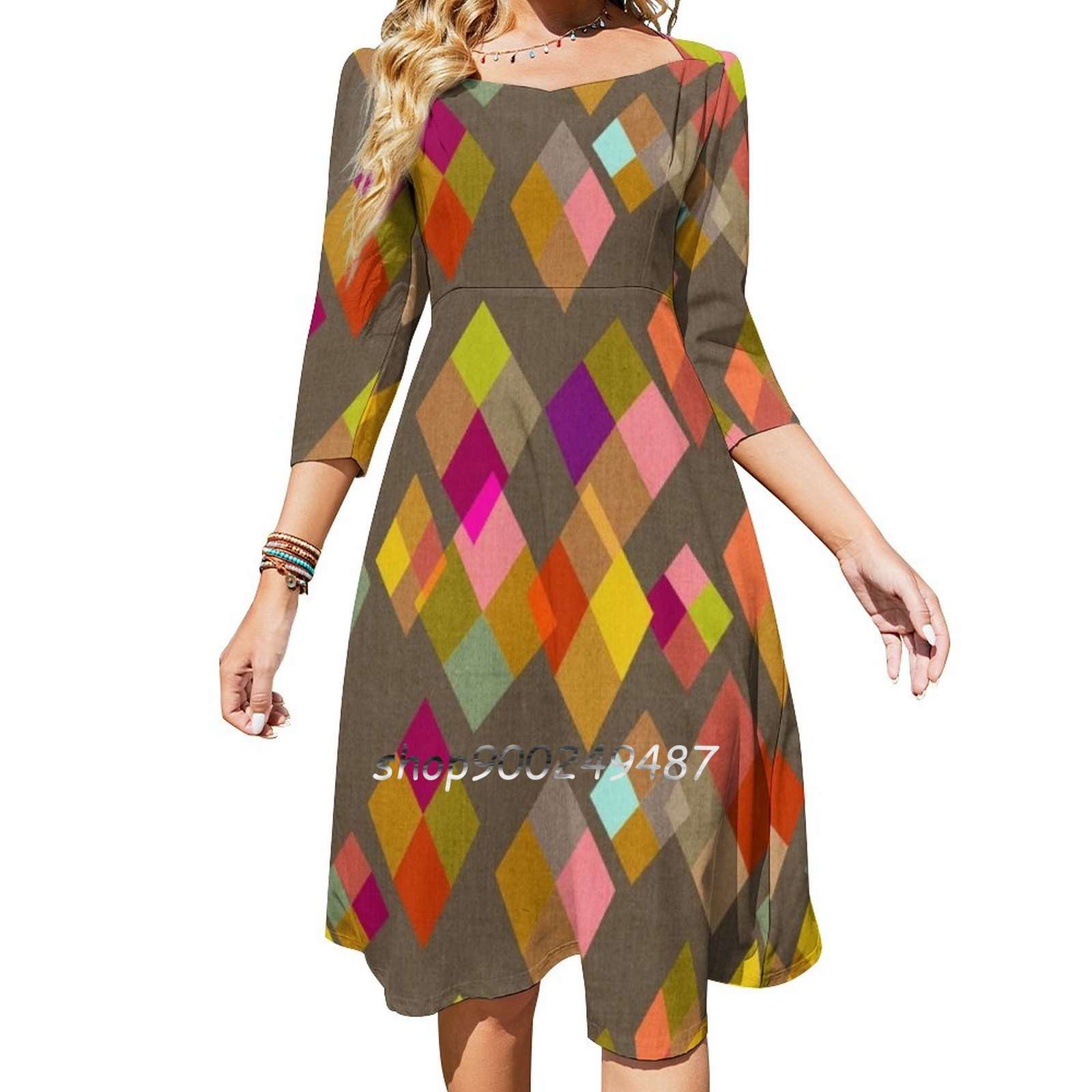 Stained Glass Windows s Kites Evening Party Dresses Midi Sexy Dress ...