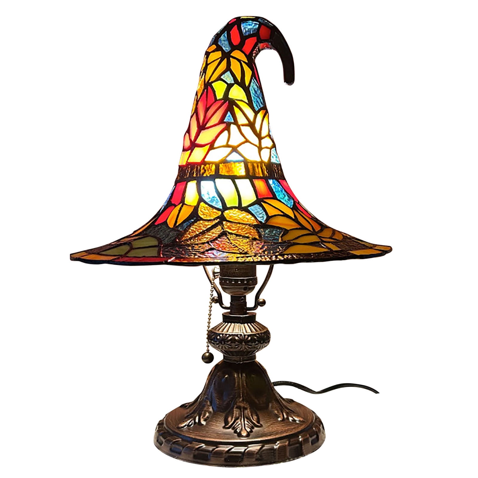 Stained Glass Witch Hat Lamps, Gothic Table Lamp, Witchy Lamp, Handmade ...