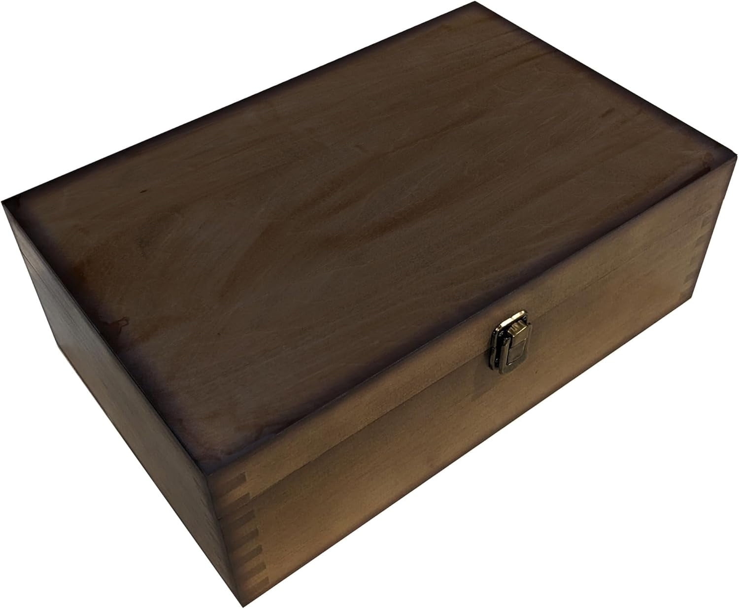 Stained Wooden Keepsake Box, Large Memory Box for Keepsakes, Decorative ...