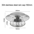 Stainles Steel Chimney Cap 80mm/110mm/160mm/220mm Exterior Wall Fresh ...