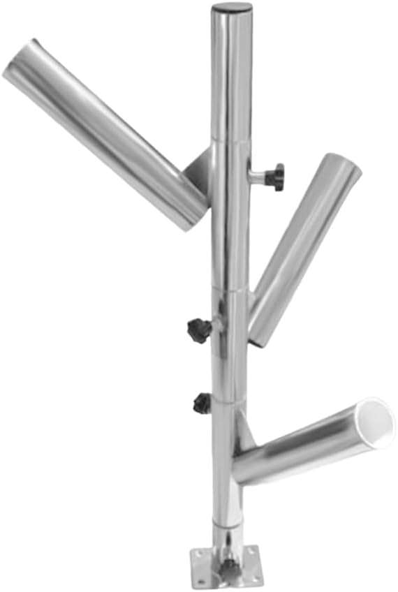 Stainless 3-Tube Trolling Rod Holder Rocket Launcher Rod Holders Tree ...