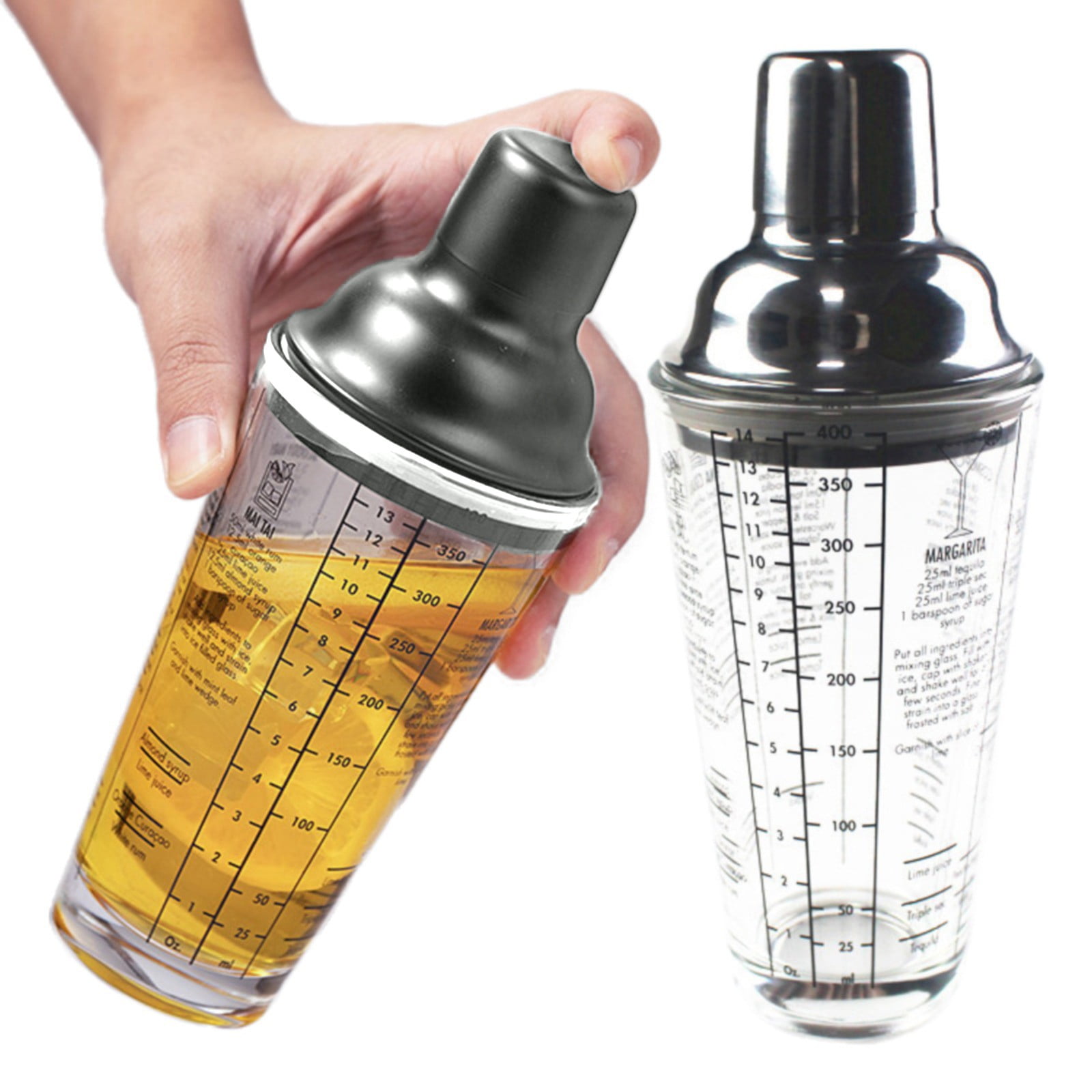 Stainless 400ml Glass With Graduated Shaker Formula Shaker Cup Milk Tea ...