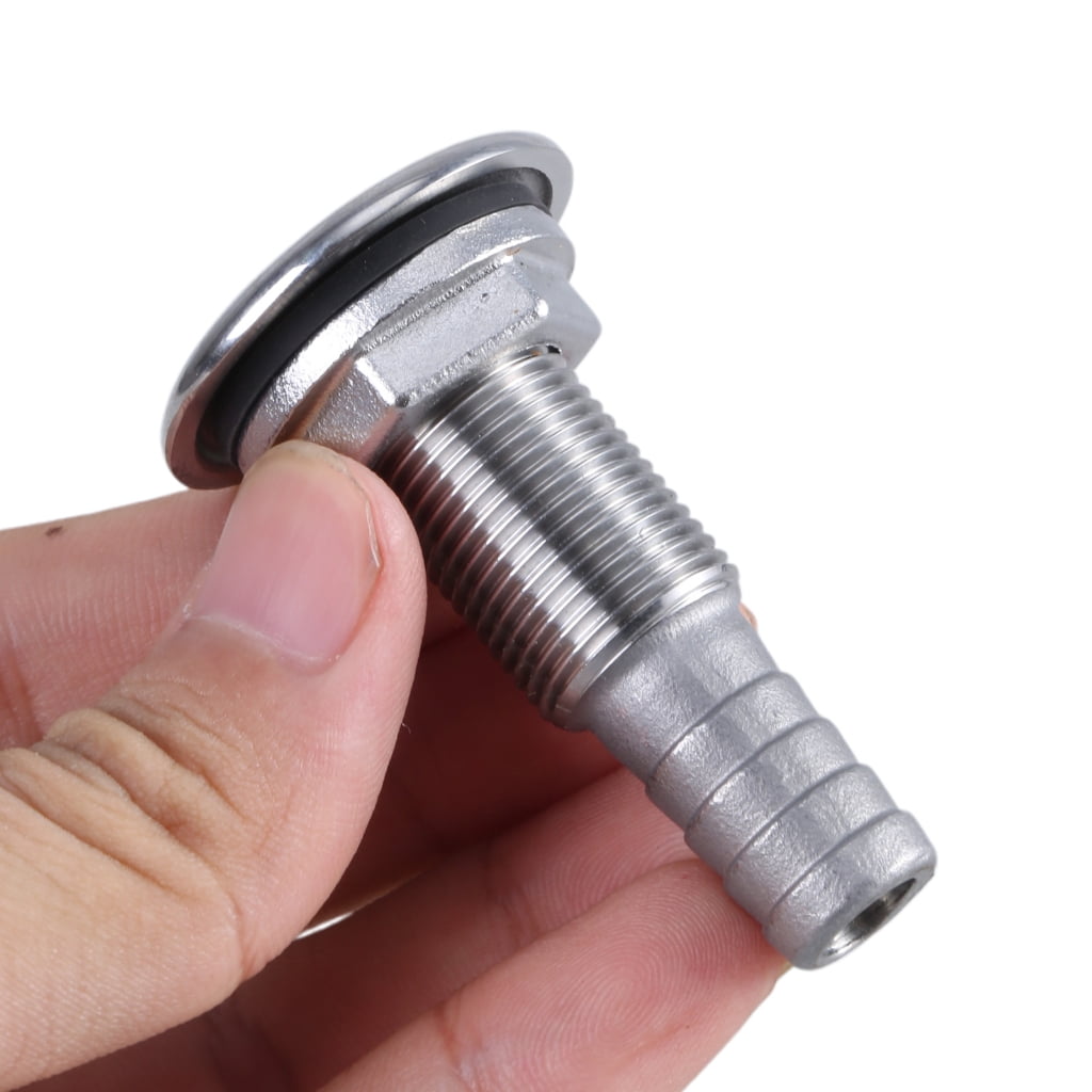 Stainless Bilge Straight Thru-Hull Fitting Yacht Water Outlet Port ...