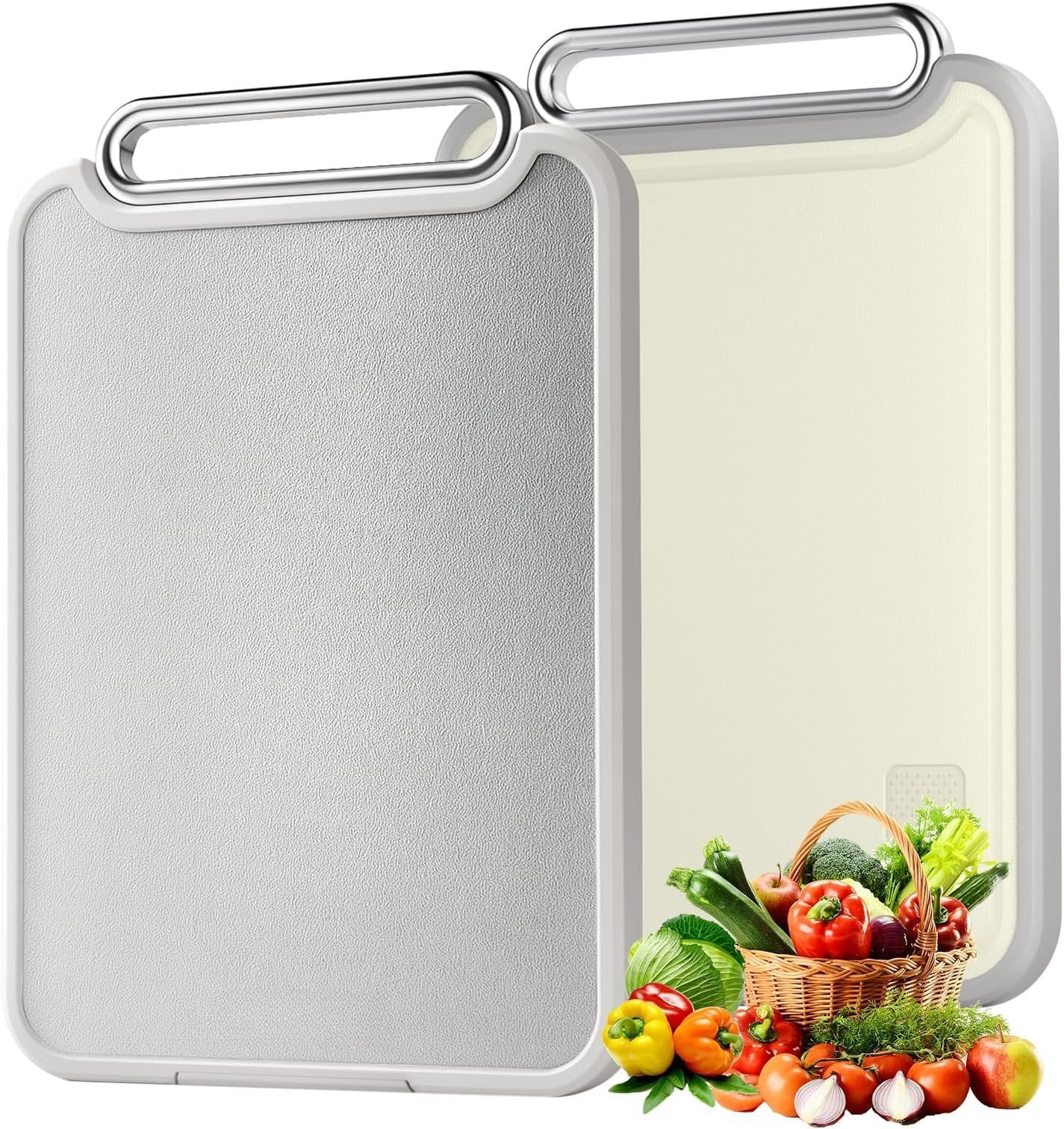 Stainless Board for Kitchen, 2-in-1 Double-Sided Chopping Board, Grade ...