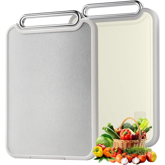 Stainless Board for Kitchen, 2-in-1 Double-Sided Chopping Board, Grade ...