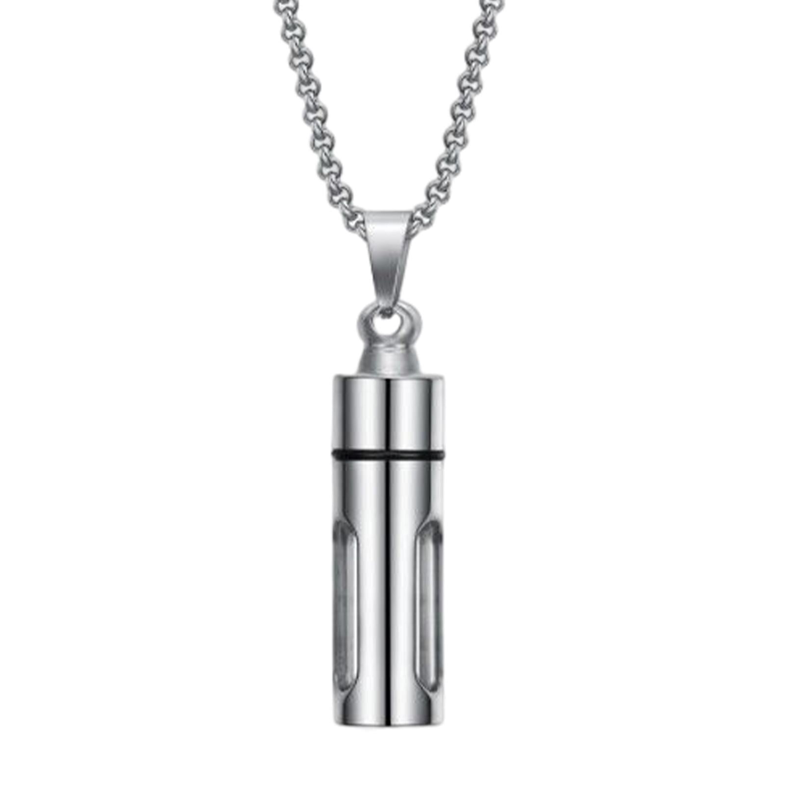SM SunniMix Stainless Steel Memory Ashes Container Tube Urn Pendant ...