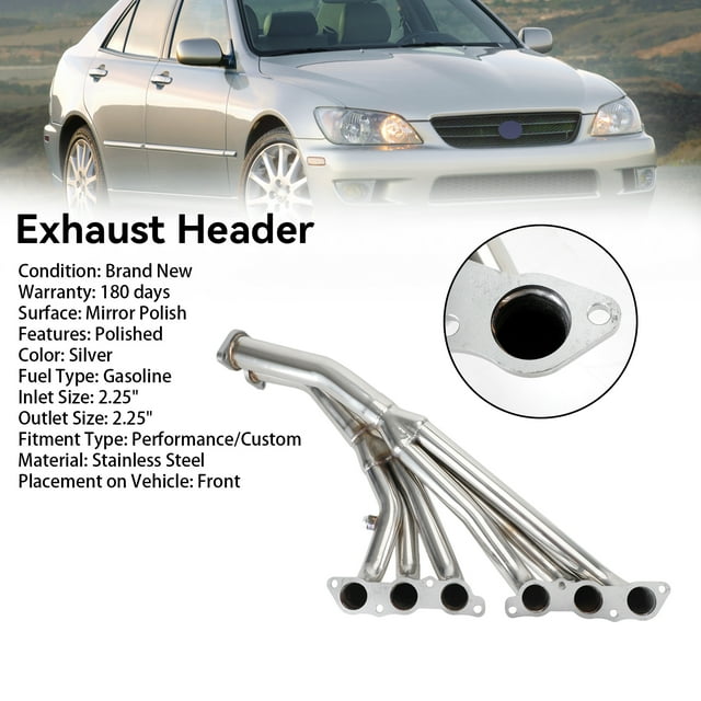 Walmart Stainless Headers Exhaust for Lexus IS300 2001-2005 Altezza ...