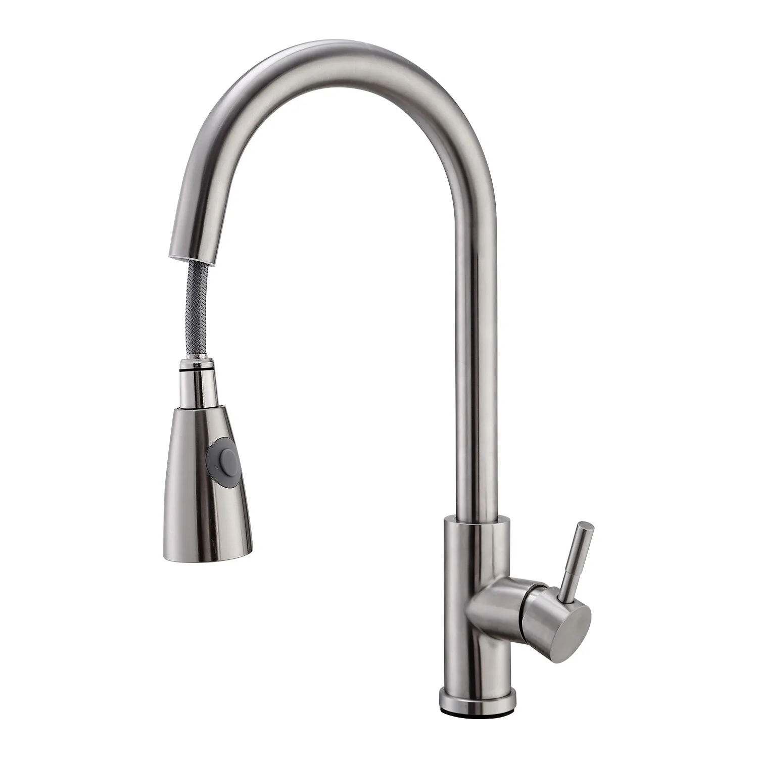 Stainless Kitchen Faucet Swivel Single Handle Sink Pull Down Sprayer ...