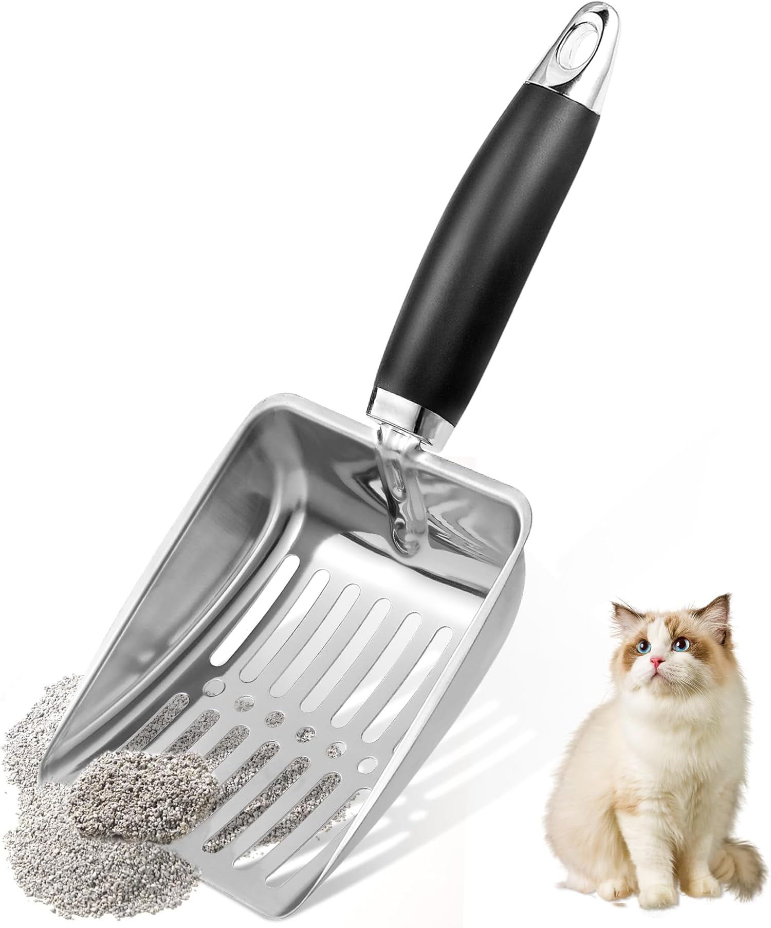 Stainless Litter Scoop, Litter Scoop,Kitty Scooper,Sturdy Mesh Scooper ...
